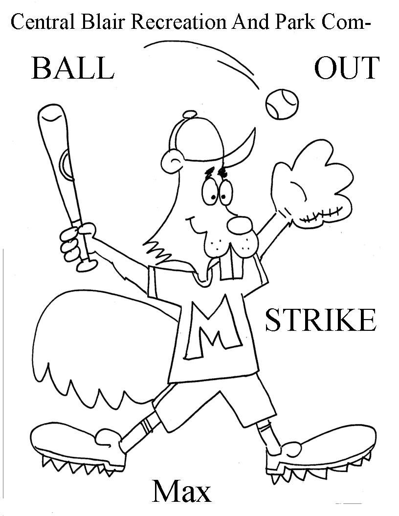 Baseball Park Coloring Sheet